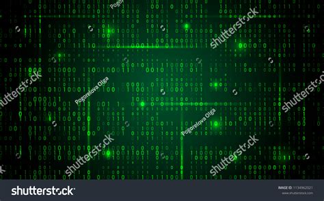 Stream Binary Code On Screen Numbers Stock Vector Royalty Free