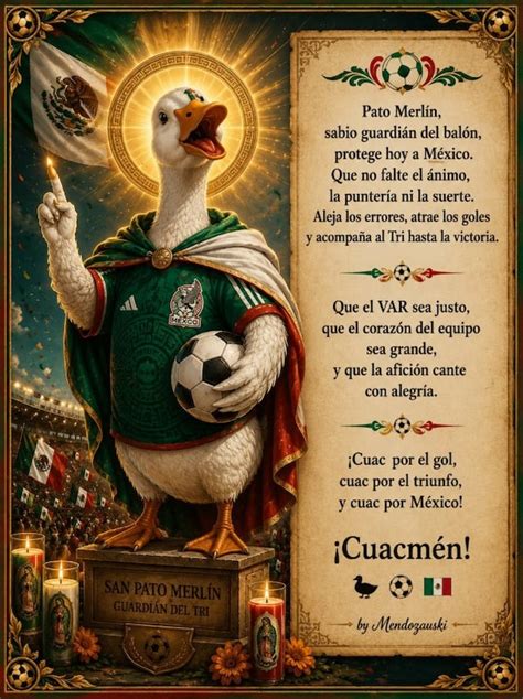 La Oración Al Pato Merlín Para Que México Gane El Mundial 2026