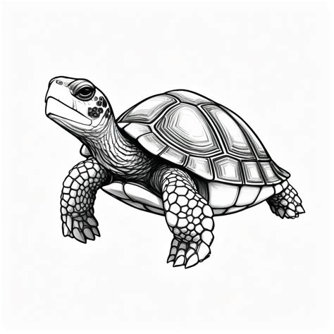 乌龟简笔画俯视图黑白（流行15张） 简笔画图片大全