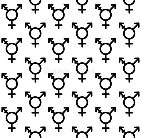 Vector Seamless Pattern Of Flat Transsexual Symbol Stock Vector Illustration Of Backdrop
