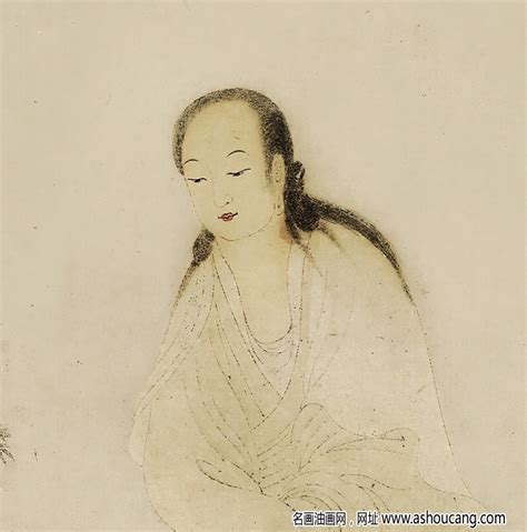 清 丁观鹏观音国画高清大图下载 名画油画网