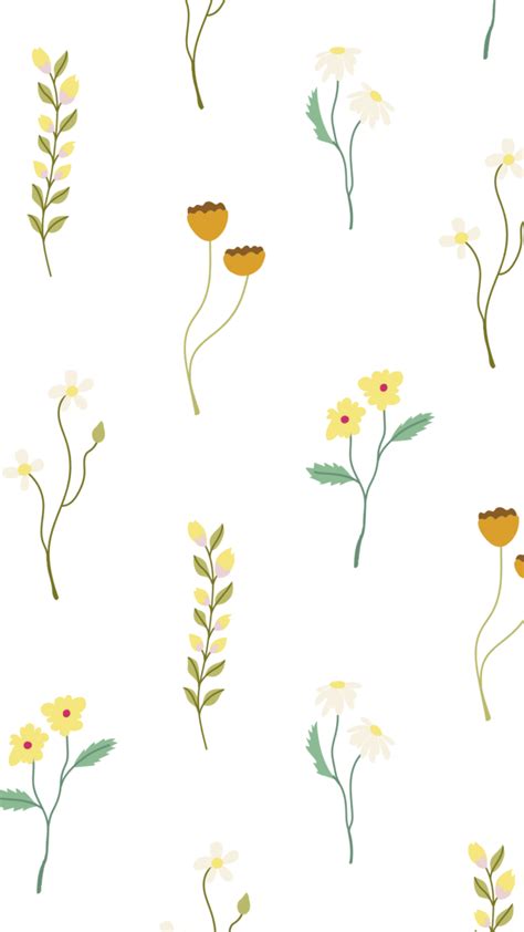 Floral Simple Calm Phone Wallpaper