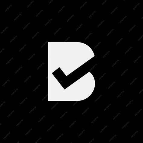 Логотип буквы B с иконкой контрольного списка Премиум вектор