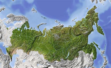 Сателитна карта на Русия Сателитна карта на Русия Източна Европа