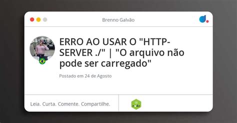 Erro Ao Usar O Server O Arquivo N O Pode Ser Carregado