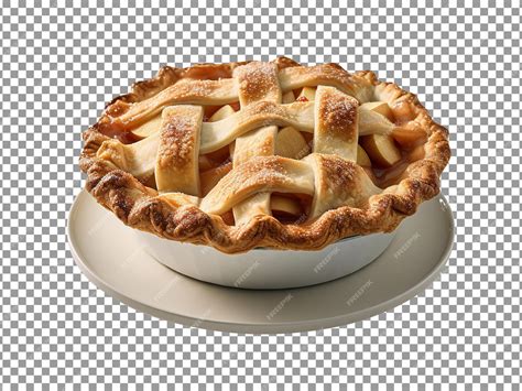 맛있는 입 급수 파이 투명 배경에 고립 프리미엄 Psd 파일