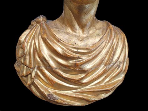 Proantic Buste D Homme L Ancienne En Bois Dor Italie Xviie Si
