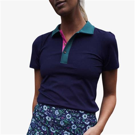 Smith And Quinn Reagan Contrast Placket Short Sleeve Polo Pga Tour