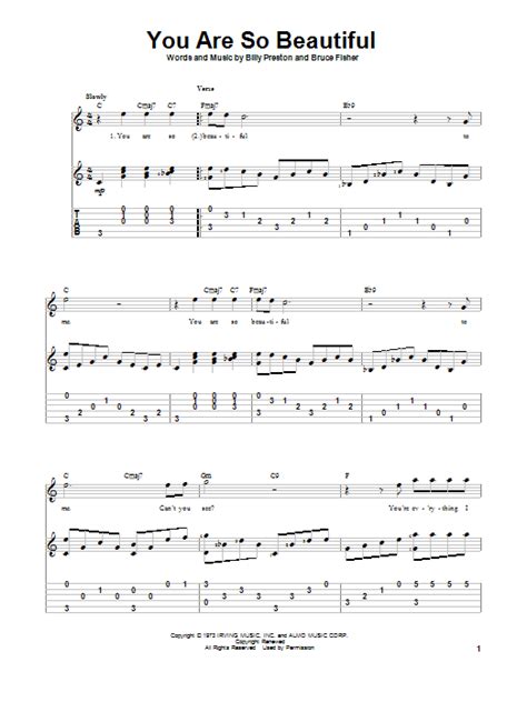 You Are So Beautiful Sheet Music Direct