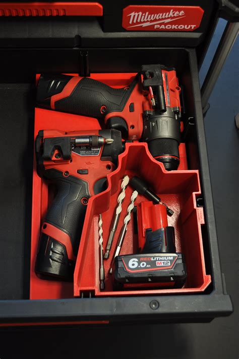 M12 Fuel Combo Drill And Impact Driver Gen 3 Packout Inserts By Vork