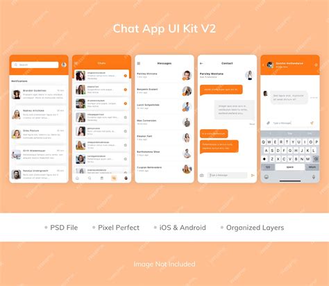Premium Psd Chat App Ui Kit