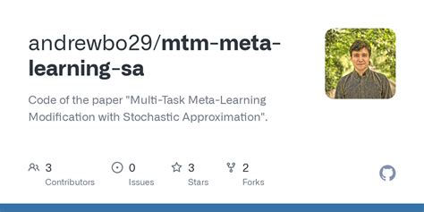 Github Andrewbo Mtm Meta Learning Sa Code Of The Paper Multi Task Meta Learning