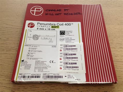 New Penumbra 4004c0815 Complex Soft Penumbra Coil 400 8mm X 15cm X Disposables General For