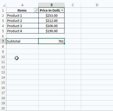 Master Subtotal Function In Excel