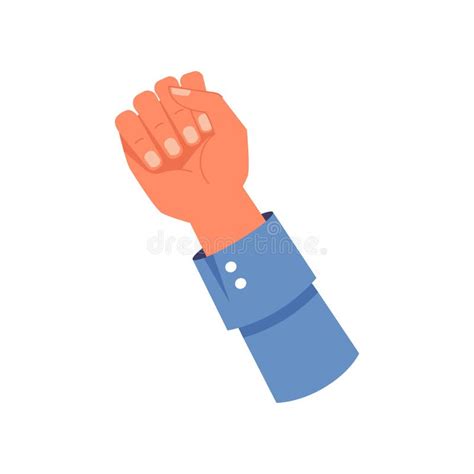 Hand Of Protester Raised Up Clenched Fist Stock Vector Illustration
