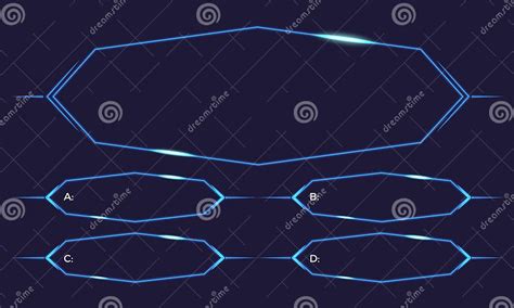 Quiz Game Blue Neon Frame Ui Intellectual Challenge Game Questions