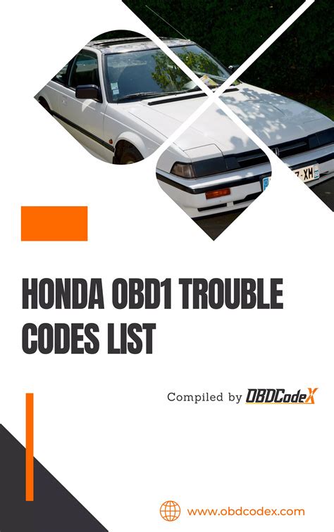 Honda Obd1 Trouble Codes List Obdcodex Pdf Chemistry Science