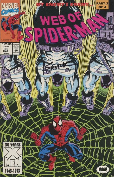 Alex Saviuk Signed Web Of Spider Man 98 Marvel Comic Book The Bam