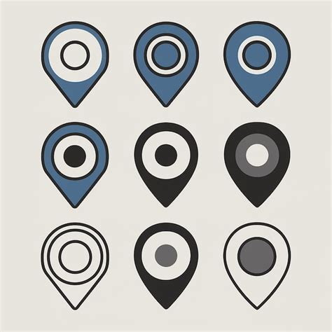 Premium Vector A Collection Of Location Markers Or Pin Icons