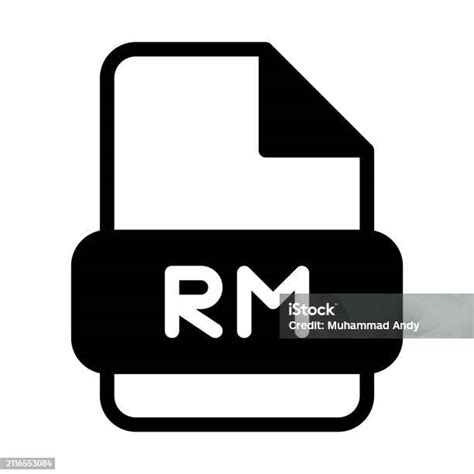 Rm 파일 형식 비디오 아이콘 웹 파일 레이블 아이콘입니다 벡터 일러스트 레이 션입니다 0명에 대한 스톡 벡터 아트 및 기타 이미지 Istock