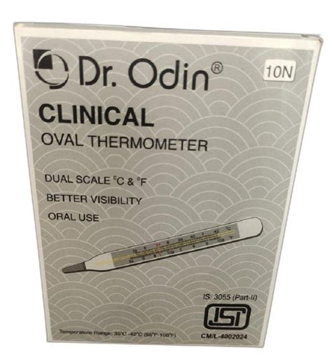 Dr Odin Clinical Mercury Oval Thermometer At Best Price In Dindigul