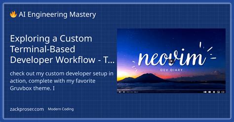 Exploring A Custom Terminal Based Developer Workflow Tmux Neovim