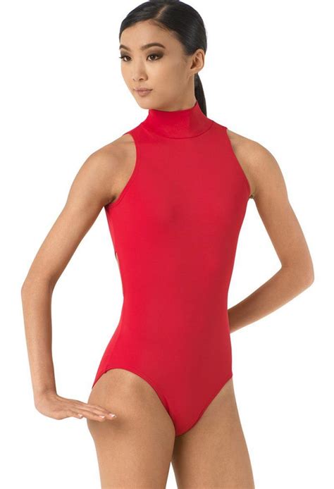 Balera Leotard Girls One Piece For Dance Womens Mock Neck With Back