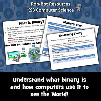 KS3 Computer Science Data Representation Year 7 By ROBBOT RESOURCES