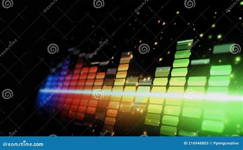 Music Equalizer Bar Audio Waveform Equalizer On Screen Black