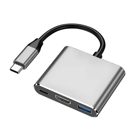 三合一 Typec 轉 Hdmi 轉換器用於手機連接、電視筆記本電腦屏幕投影、電腦顯示器 蝦皮購物