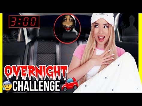 mache niemals OVERNIGHT CHALLENGE alleine draußen im MERCEDES AMG AUTO