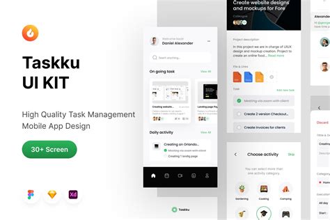 Taskku Task Management Ui Kit Device Mockups ~ Creative Market