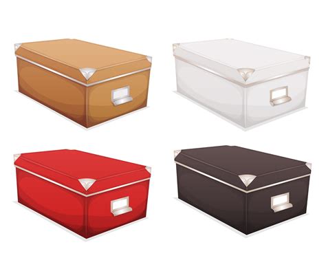 Storage Box Set 265367 Vector Art At Vecteezy