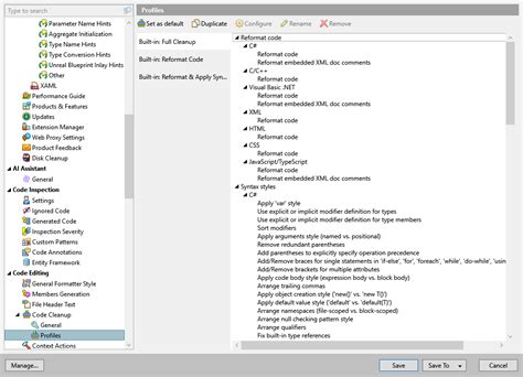 Profiles ReSharper Documentation