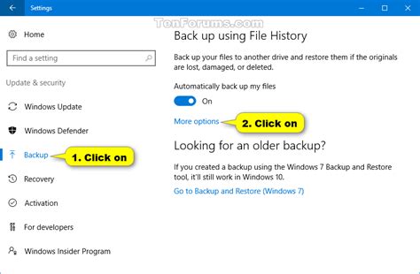 File History Change How Often To Save In Windows Windows Tutorials