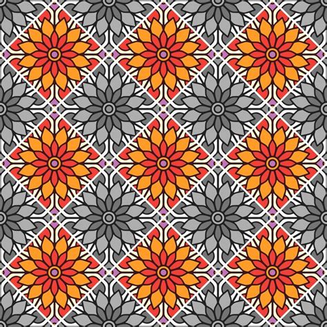 Premium Vector Decorative Geometrical Tile Pattern