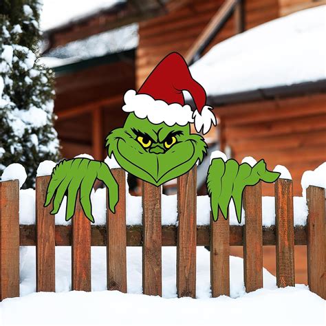 The Holiday Aisle® Christmas Decorations Outdoor Fence Yard Sign With Hand Head For Holiday