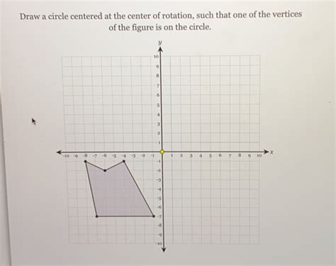 Solved Draw A Circle Centered At The Center Of Rotation Such That One