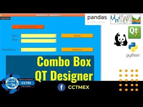 Asignar Valores A Combobox Qt Designer Python Pyqt Pandas Matplotlib P Muy B Sico