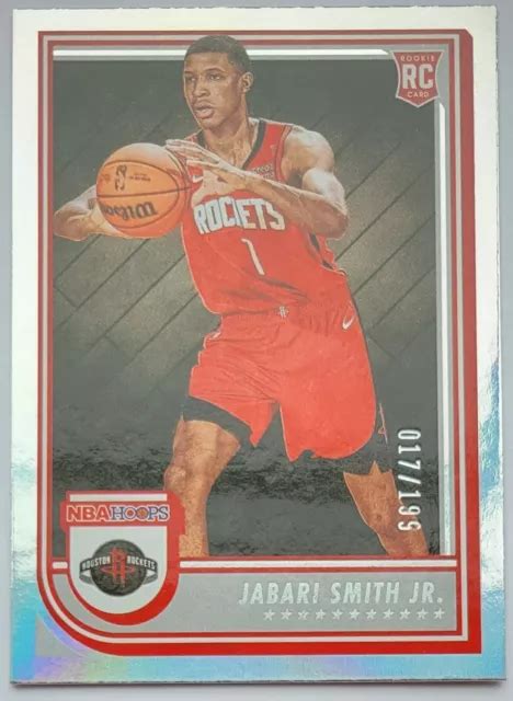 2022 23 Panini Hoops Basketball Jabari Smith Jr Holo Argent Premium
