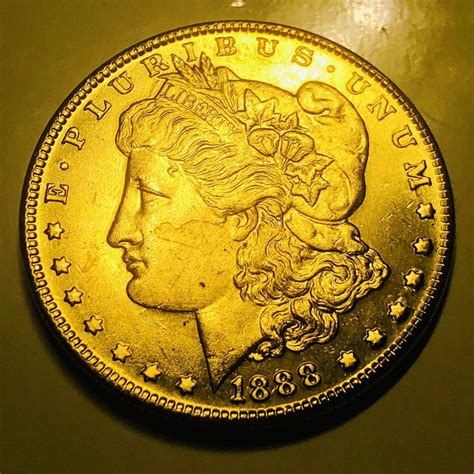 【目立った傷や汚れなし】古銭 アメリカ 1888年 自由の女神 リバティ エ・プルリブス・ウヌム 独立13州 13の星 1ドル イーグル