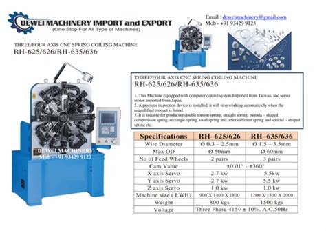 Torsion Spring Making Machine RH 625 RH 635 RH 645 CNC 8225 CNC 8245 At 1195000 In Chennai