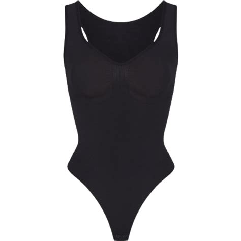 Skims Seamless Sculpt Thong Bodysuit Onyx • Price