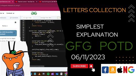 letters collection gfg potd today potd gfg problem of the day