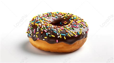 스프링클을 곁들인 맛있는 초콜릿 도넛 흰색 배경에 멋진 3d 렌더링 굉장히 멋진 배경 서리 배경 스프 배경 이미지 Hd 굉장히 멋진 서리 스프 배경 사진 무료