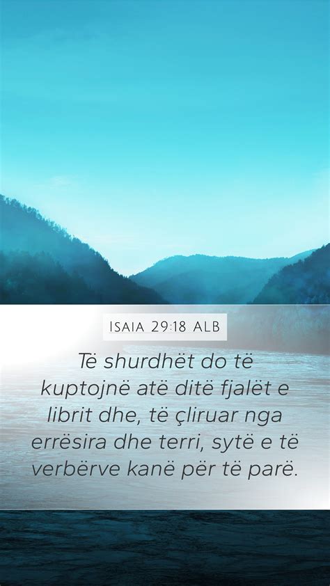Isaia 29 18 ALB Mobile Phone Wallpaper Të shurdhët do të kuptojnë atë