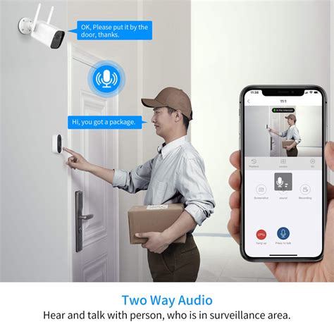 MP Wireless Rechargeable Battery IP Square Security Camera