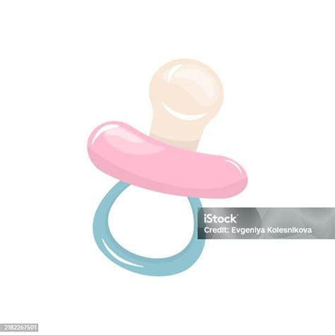 핑크 색상의 단일 젖꼭지 요소 만화 스타일의 스톡 벡터 일러스트레이션 흰색 배경에 고립 된 이미지 전단지 스티커 카드 로고 기호 0명에 대한 스톡 벡터 아트 및 기타 이미지