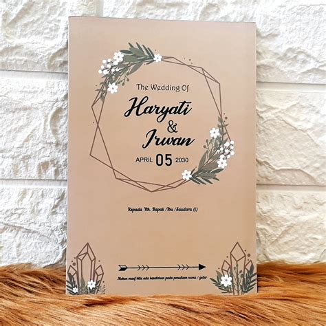 Undangan Pernikahan Rustic Vintage Terkini Elegan Unik Murah