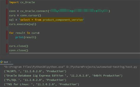 Python Cx Oracle Oracle